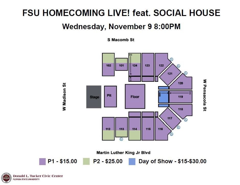 FSU Homecoming Live Featuring Bryce Vine | Donald L Tucker Civic Center